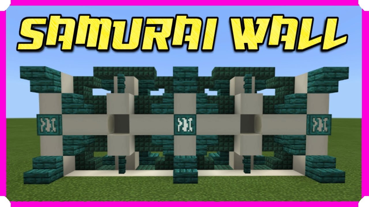 How To Build A Samurai Wall [Minecraft Bedrock Edition] - YouTube
