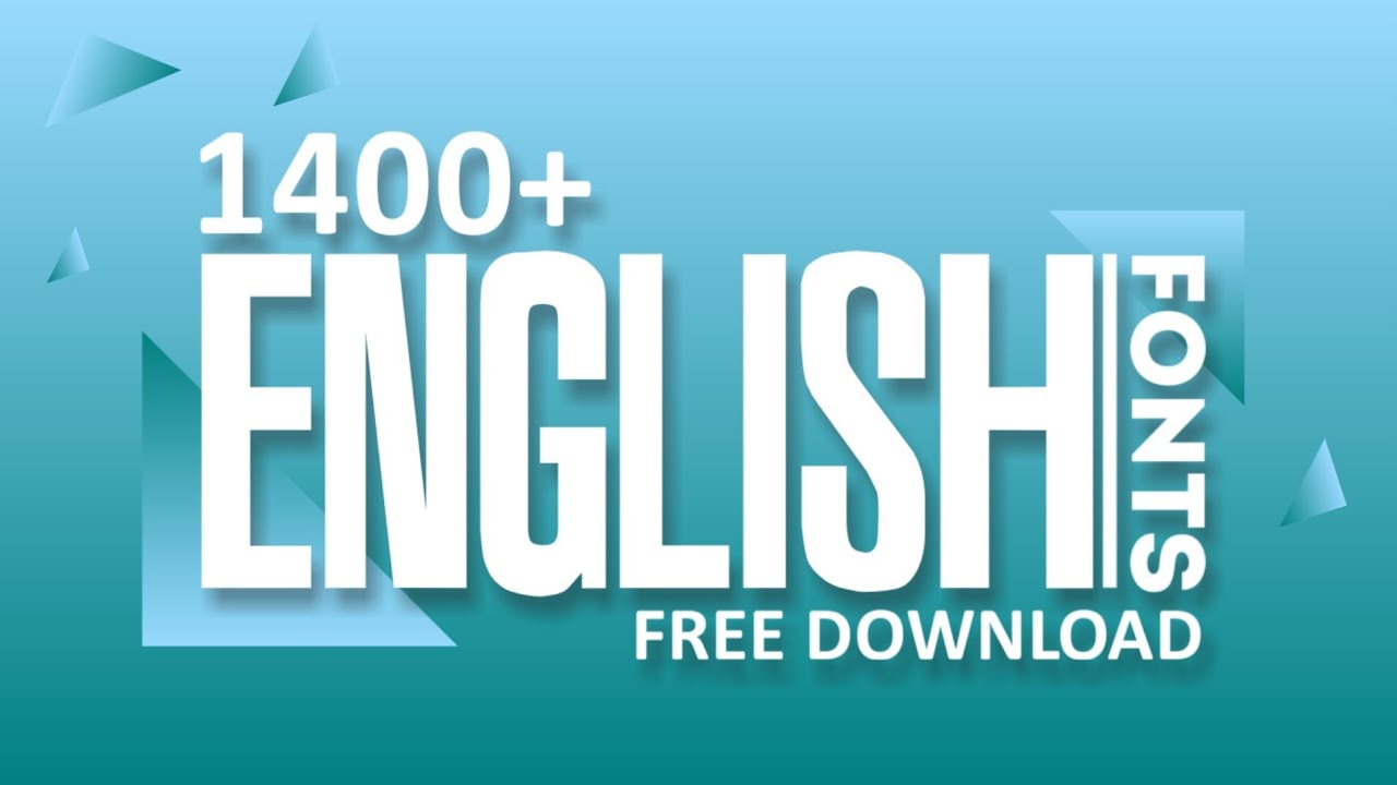 English Font | 1400+ English Fonts Free Download - YouTube