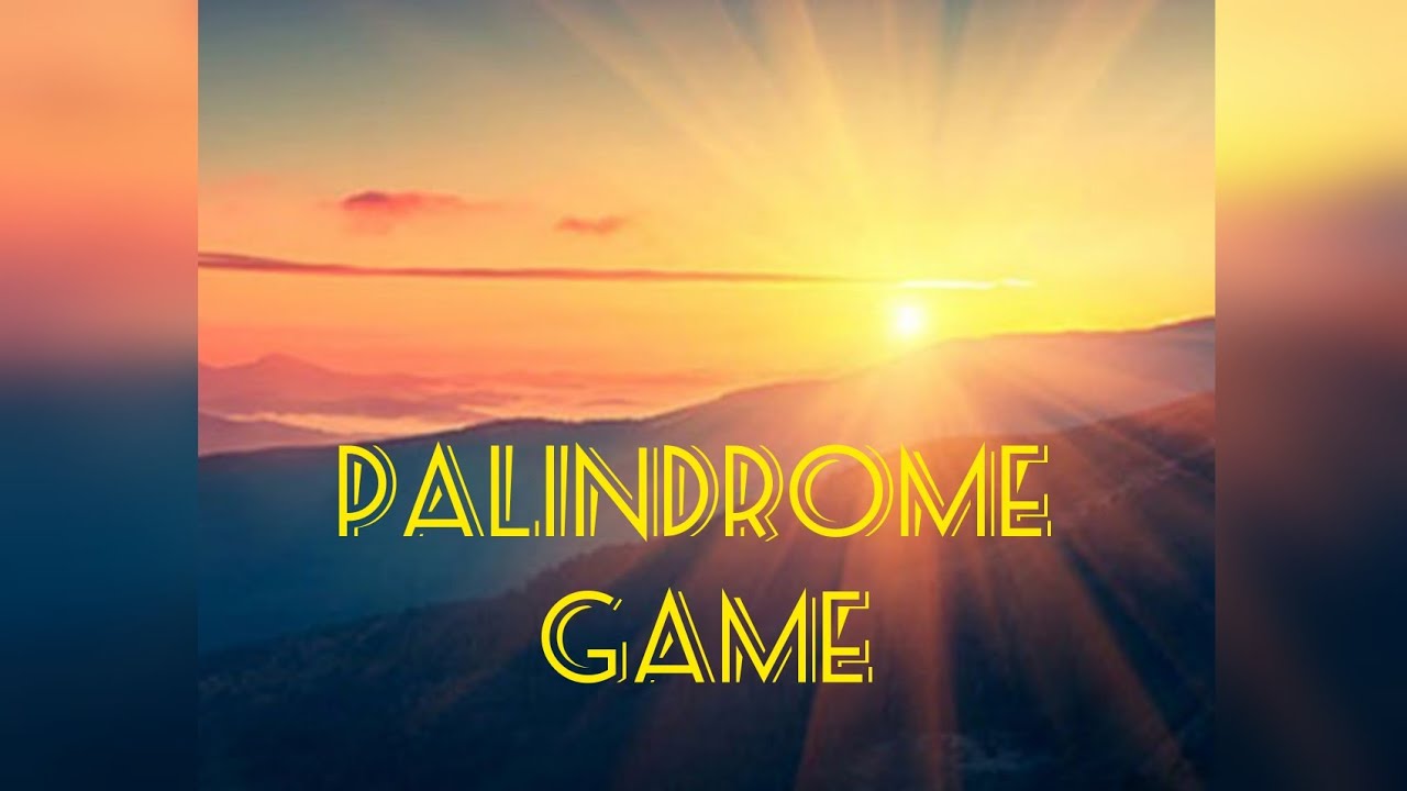 Palindrome word game/ வார்த்தை விளையாட்டு/Word Game👍 - YouTube