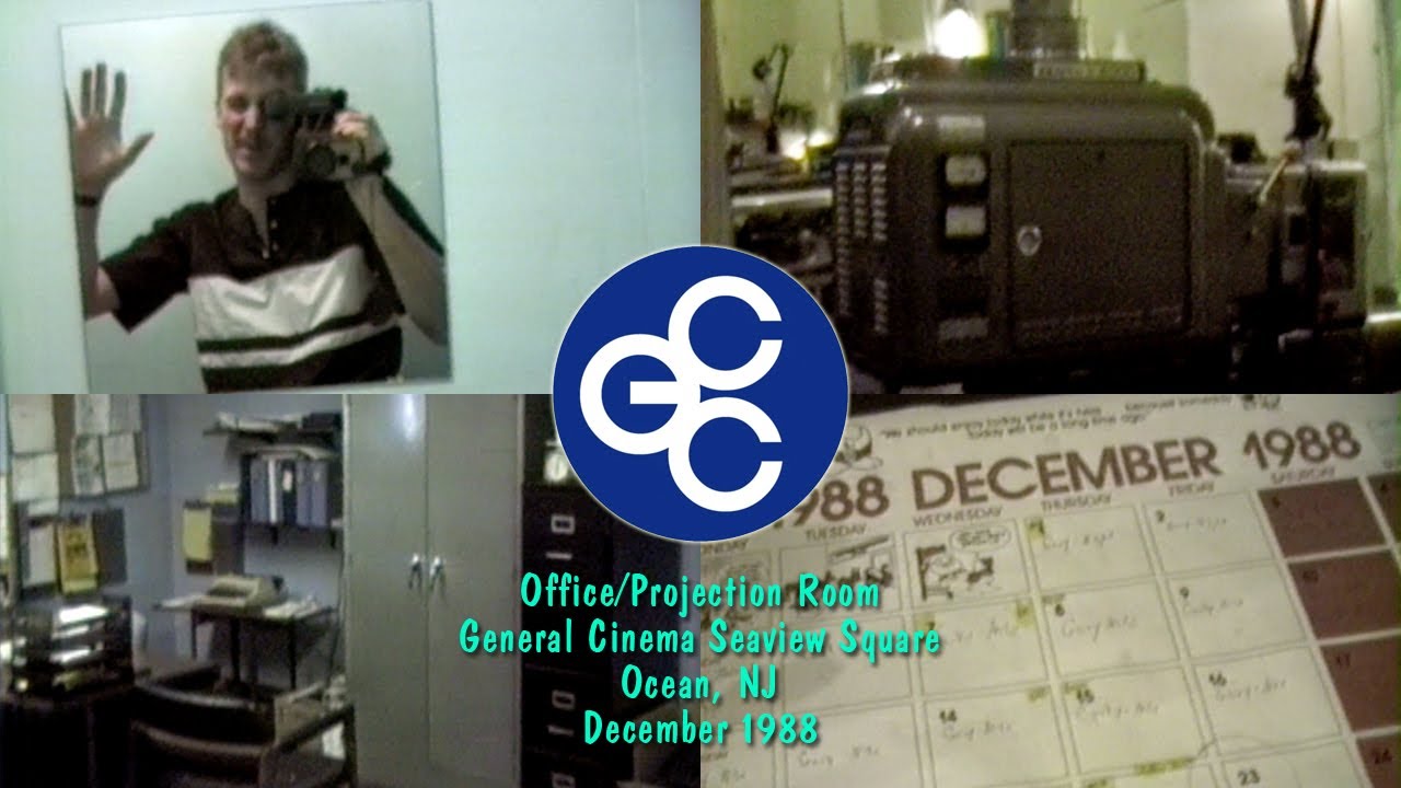 1988 General Cinema Seaview Square office & projection room walk ...