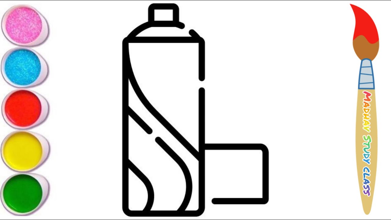 Blue Spray Paint Easy Drawing, Colouring & Painting for Kids, Toddlers ...