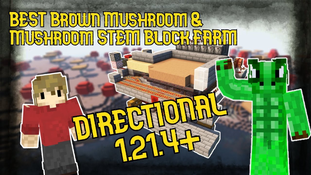 IMPROVED Brown Mushroom & Mushroom Stem Block Farm - Directional ...