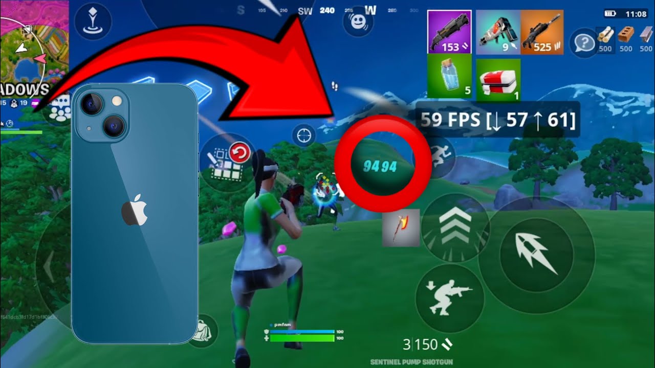iPhone 13 Player - Fortnite Mobile (Gameplay) ON IOS | 60 FPS - YouTube