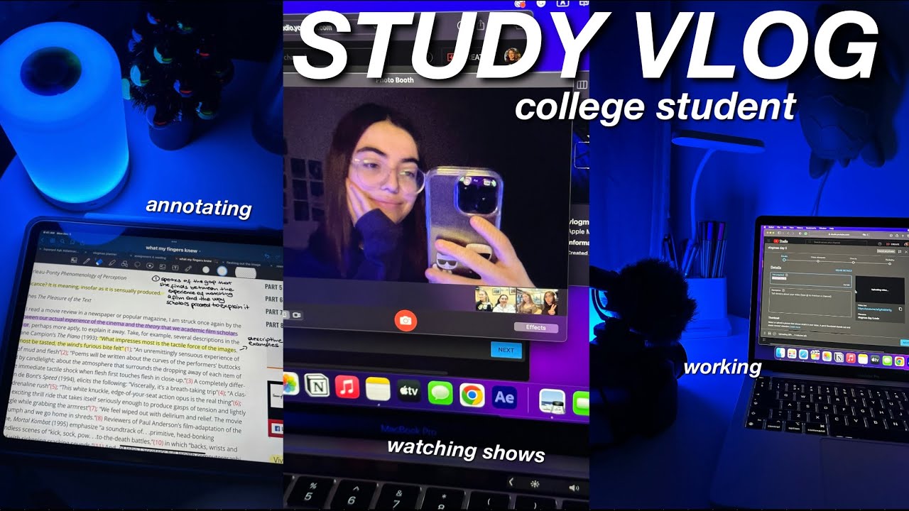 STUDY VLOG: reading, annotating, watching shows | vlogmas day 5 - YouTube
