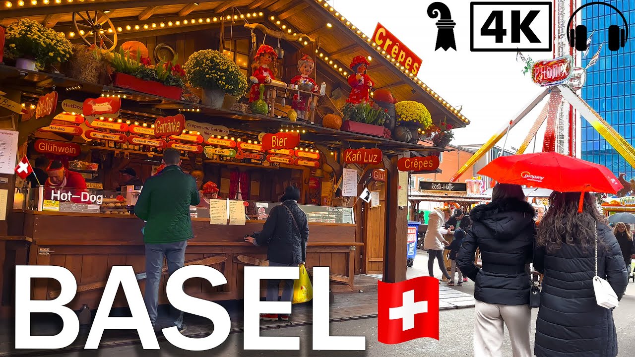Basel, Switzerland 4K | Basler Herbstmesse Rainy Walking Tour - YouTube