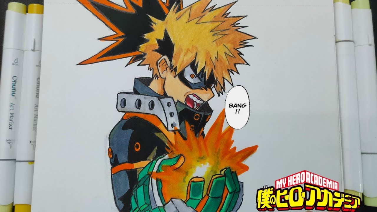 How to Draw Bakugo Katsuki - Step by step Tutorial | My hero Academia ...