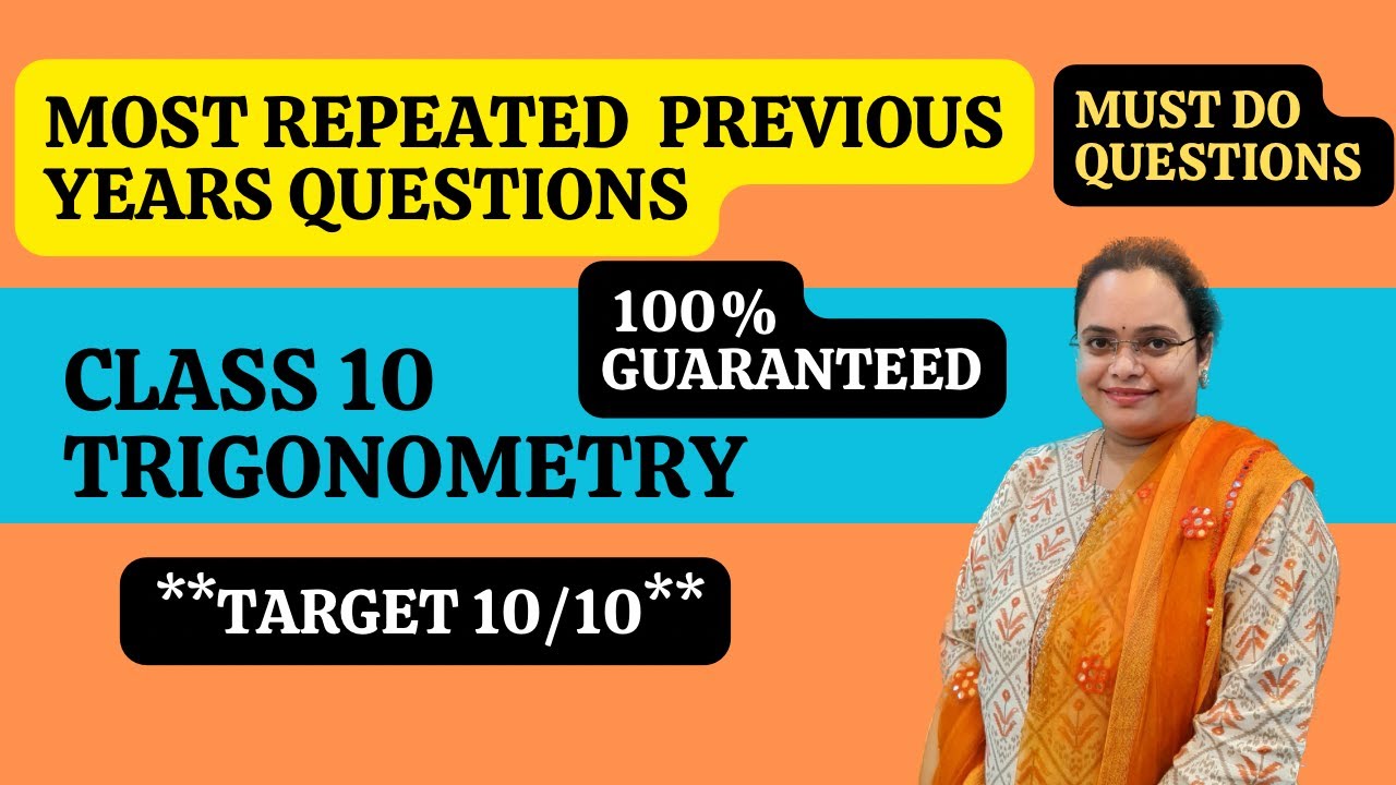 Trigonometry previous years questions class 10 | Class 10 Maths ...