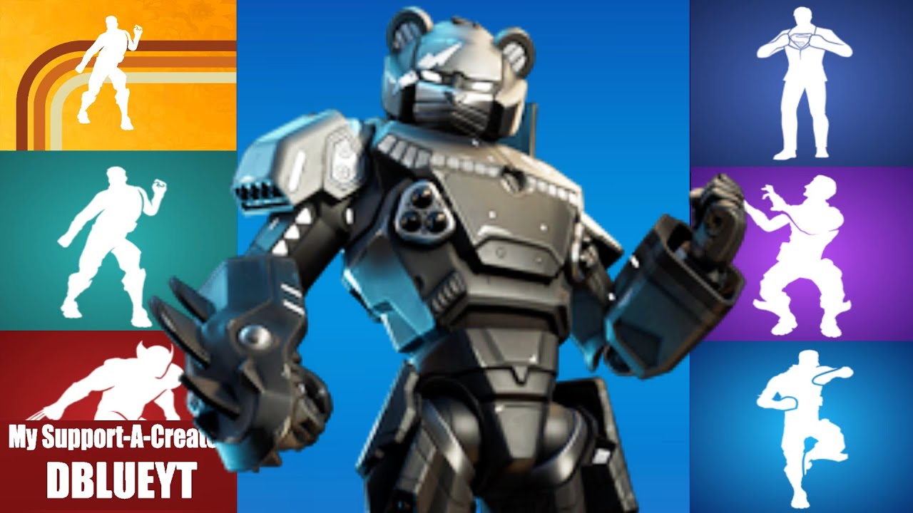 Mecha Team Shadow Performs All Emotes & Dances in Fortnite - YouTube