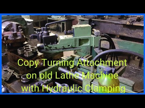 Copy turning attachment on lathe machine / copy turning attachment ...
