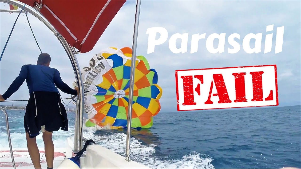 Parasailing in Barcelona, Spain (Minor Fail) - YouTube