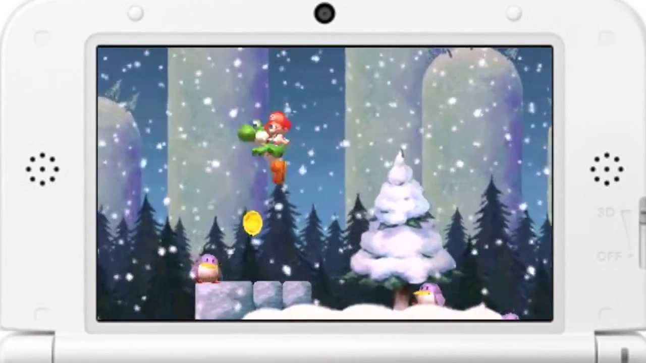 [Yoshi's New Island] World 5-1: Brave the Bumpty Blizzard Gameplay ...