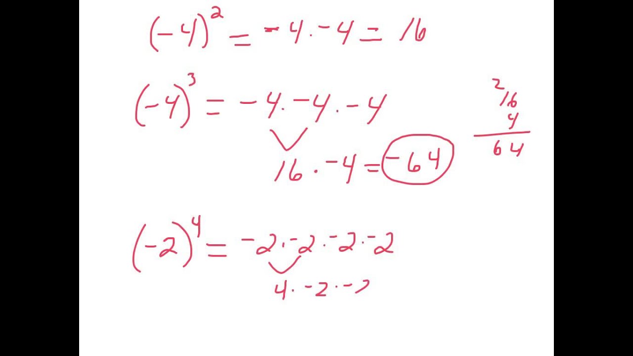 exponents and integers problem type 1 - YouTube