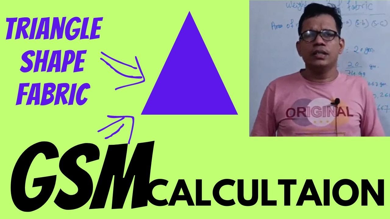 GSM calculation of a triangular shaped sample#textile calculation - YouTube