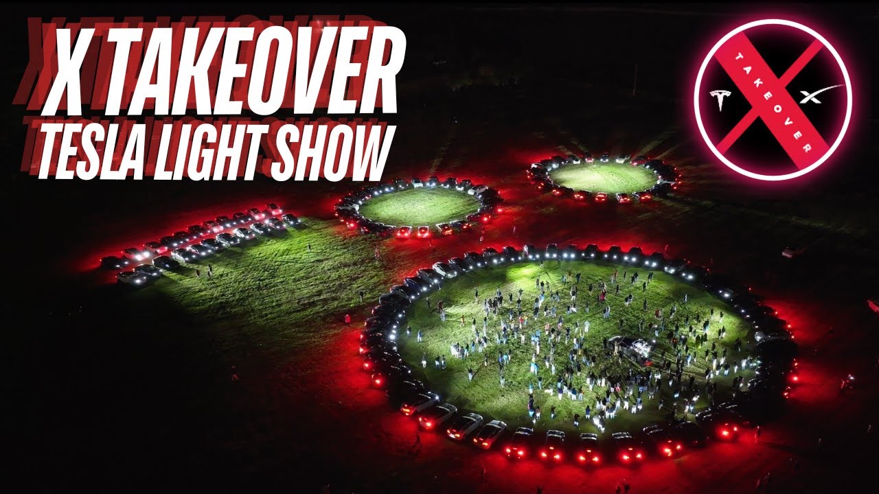 XTAKEOVER TESLA LIGHT SHOW - YouTube