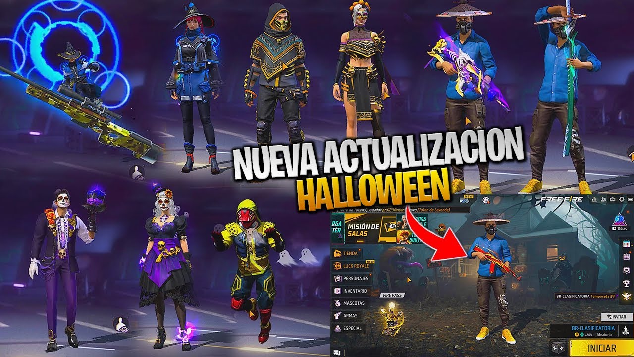 ACTUALIZACIÓN DE HALLOWEEN! +9 SKIN Y EMOTES DE HALLOWEEN Y DIA DE ...