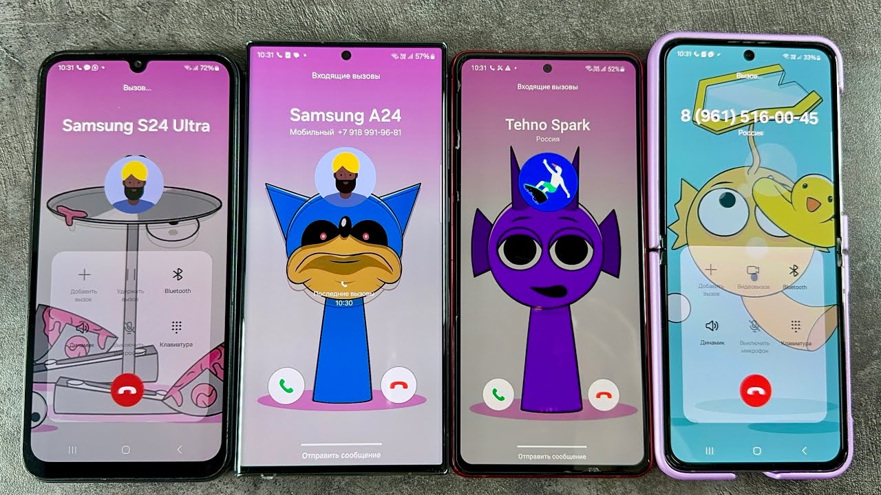 Sprunki Incoming Calls Samsung Galaxy A24 + Samsung S23 Ultra + Samsung ...
