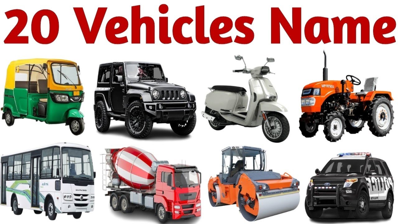Vehicles Name for Kids | Learn Transport Vehicles for Toddlers and ...
