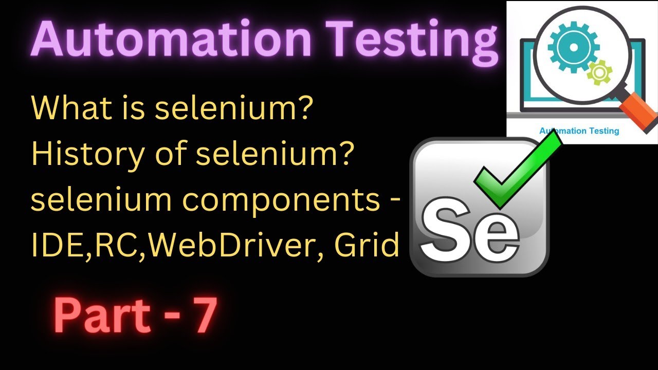 Part 7 What Is Selenium Selenium Components Selenium Automationtesting
