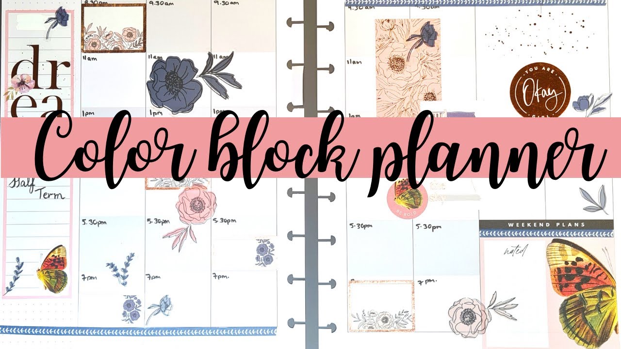 PLAN WITH ME | MAKE THE MOST OF YOUR COLOR BLOCK HAPPY PLANNER ...