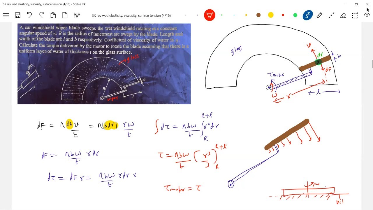 #jeeadvancedphysics 10/11) Problems on viscous torque- viscous force ...