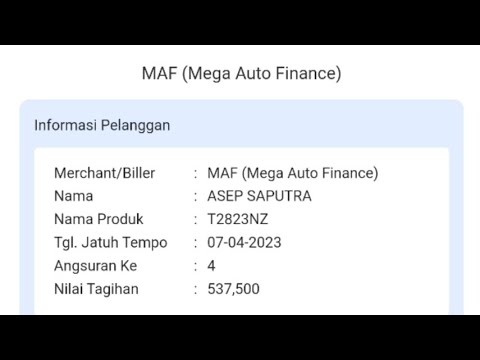 Cek Angsuran dan Denda Kredit Motor Di Mega Auto Finance - YouTube
