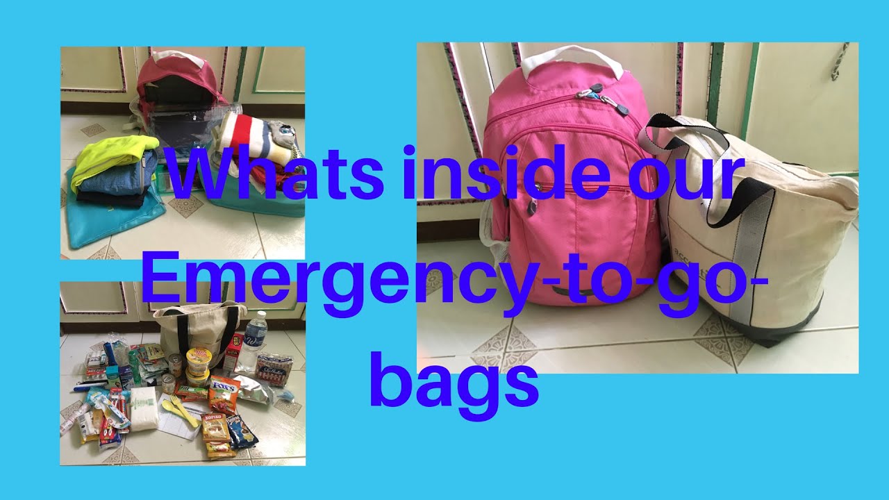 Whats inside the Emergency to go bag - YouTube