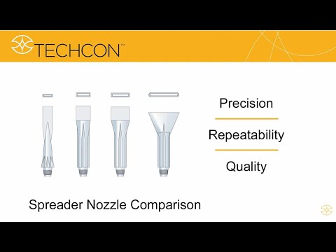 Techcon Systems Spreader Nozzle Comparison - YouTube