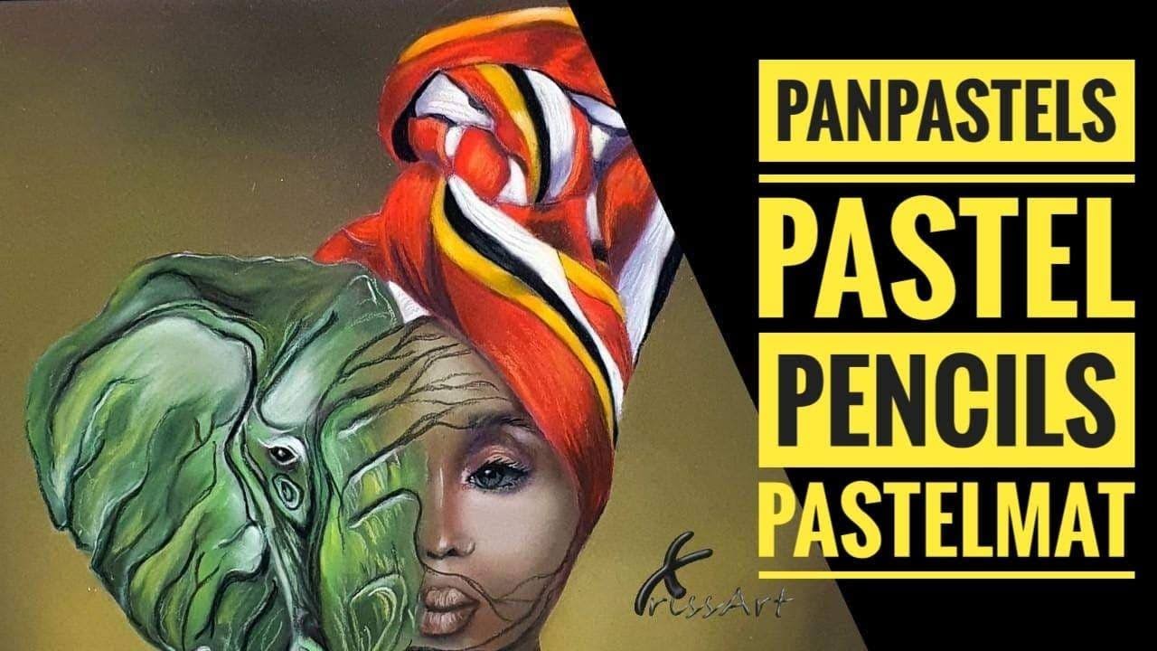 How to paint with PanPastel, Pastel Pencils on Pastelmat 2019 | Tree ...