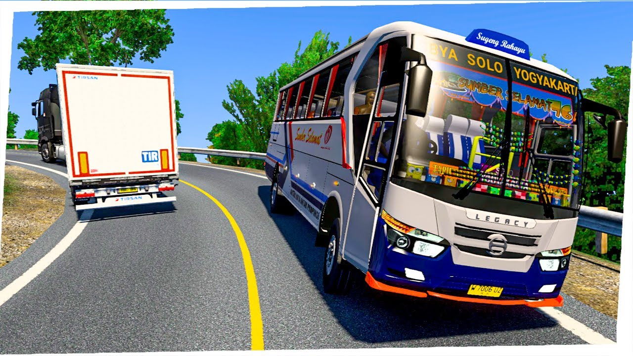 Experience The Thrill Of Indonesian Bus Driving In Small Roads | Euro ...