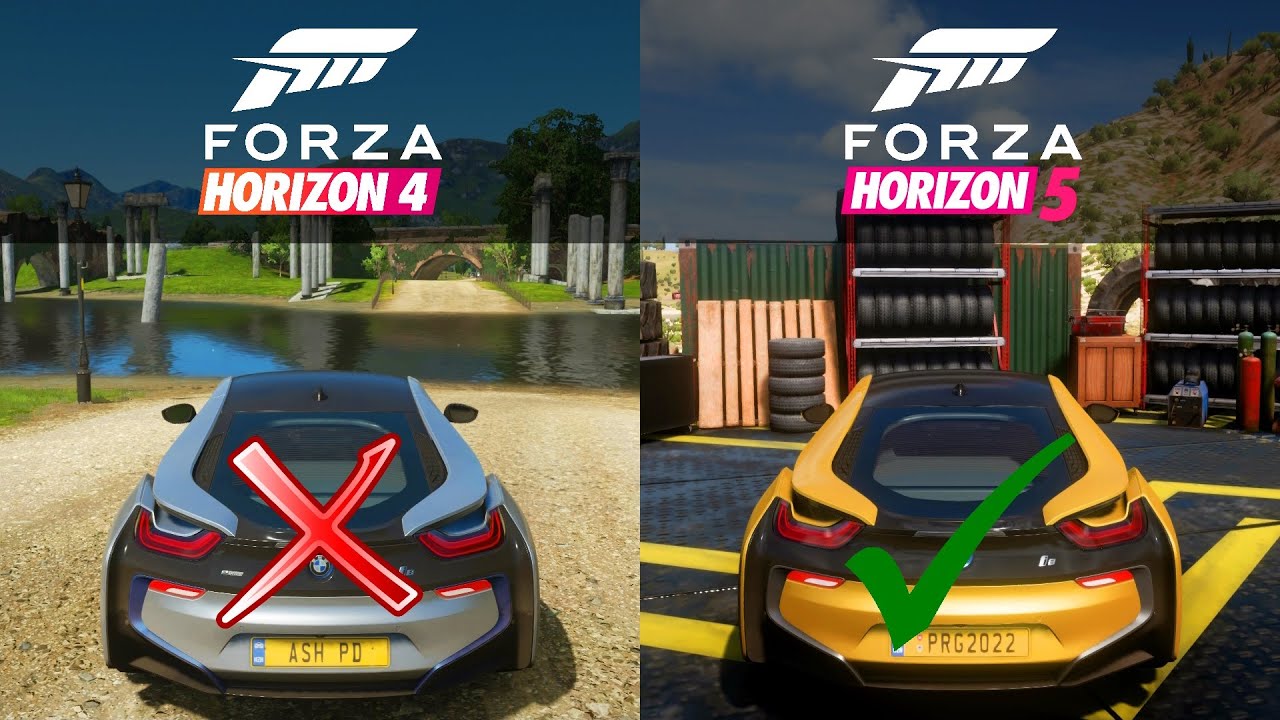 Forza Horizon 4 vs Forza Horizon 5 - BMW I8 - Sound & Speed Comparison ...