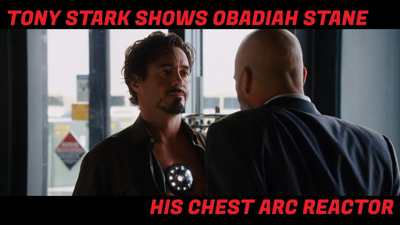 Tony Stark Shows Obadiah Stane His Chest Arc Reactor Mark I - YouTube