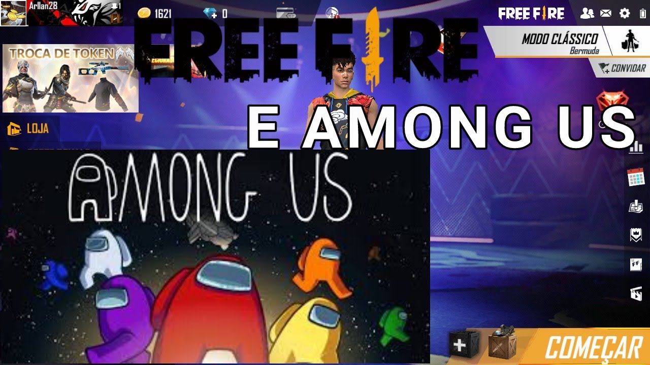 LIVE DE FREE FIRE E AMONG US - YouTube