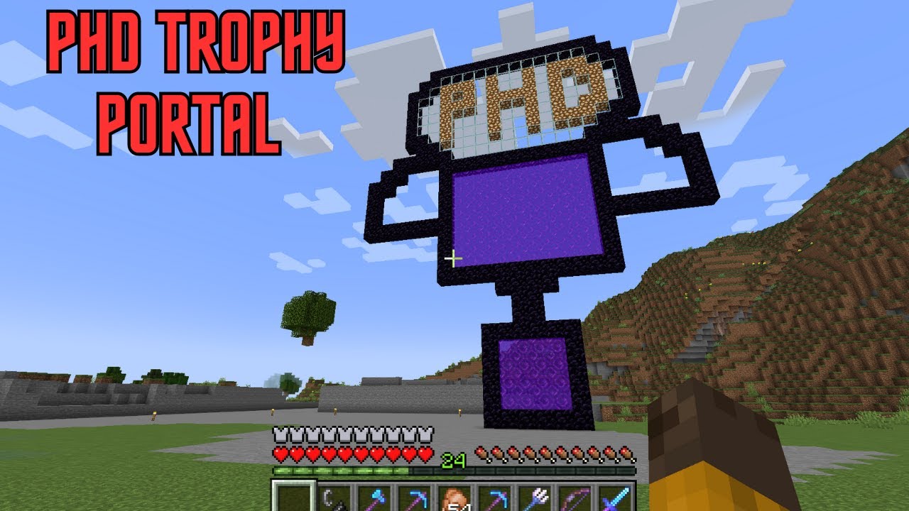 I MADE PHD NETHER PORTAL TROPHY IN MINECRAFT SURVIVAL😍😍 - YouTube
