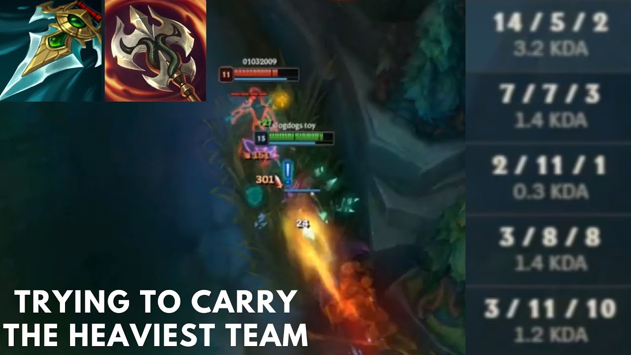 Trying my best to carry the heaviest team I've had.. - YouTube