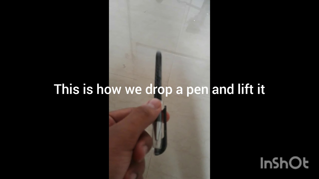 How to drop a pen and pick it up again - YouTube