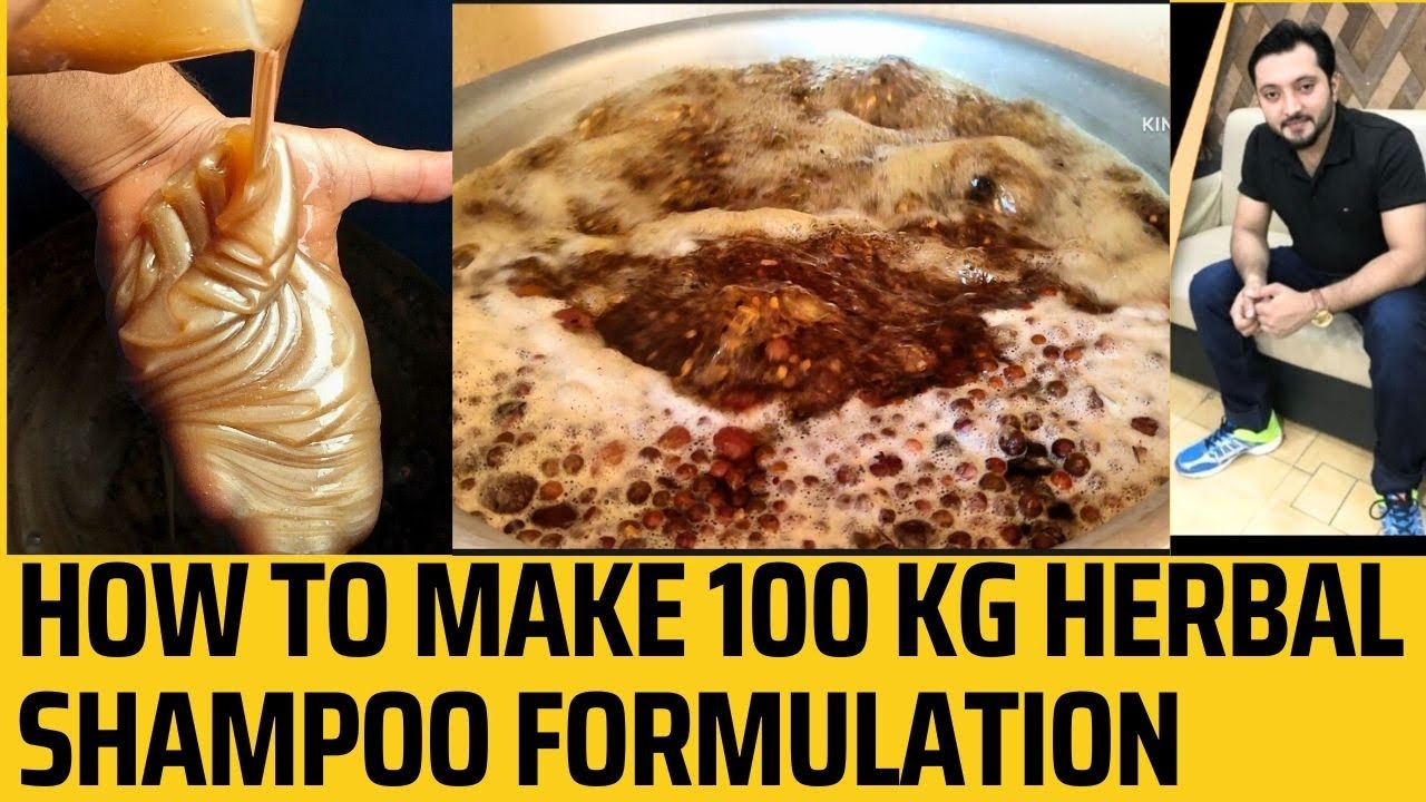 How to make shampoo | How to make herbal shampoo | 100 kg herbal ...