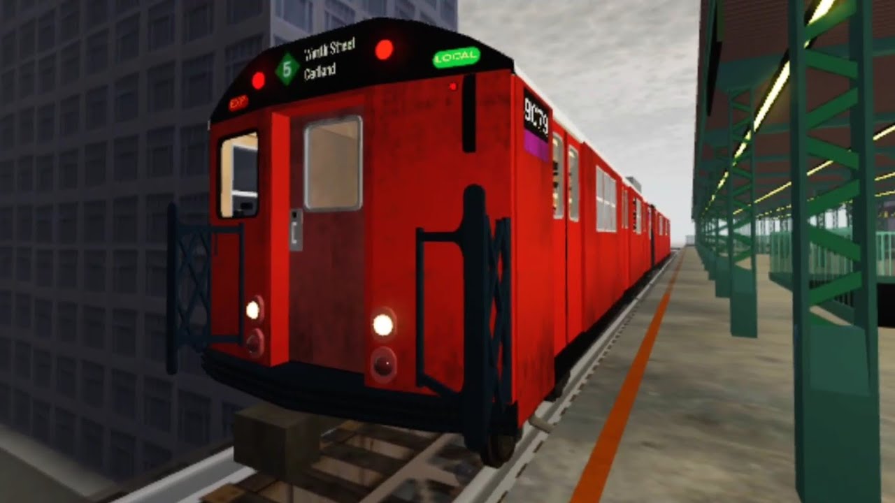 Roblox PTA Kennedy Line: R33ML train depart at Steinway Street - YouTube