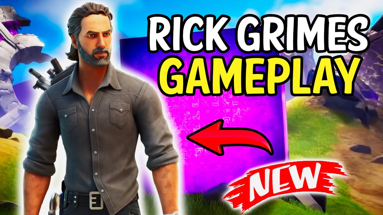 Rick Grimes Skin Gameplay! - Fortnite Walking Dead Collab ...