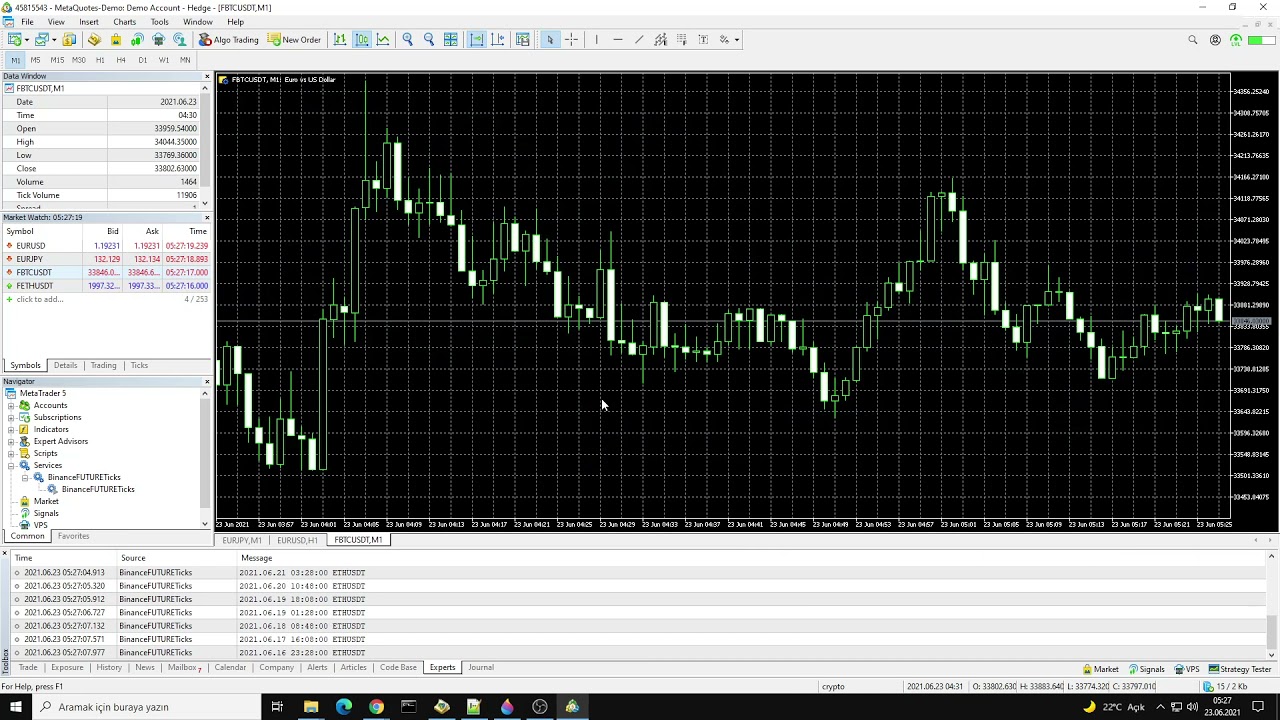Real Time Binance Futures Ticks Data - YouTube