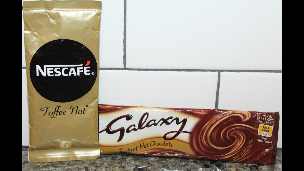 Nescafe Toffee Nut & Galaxy Instant Hot Chocolate Review - YouTube