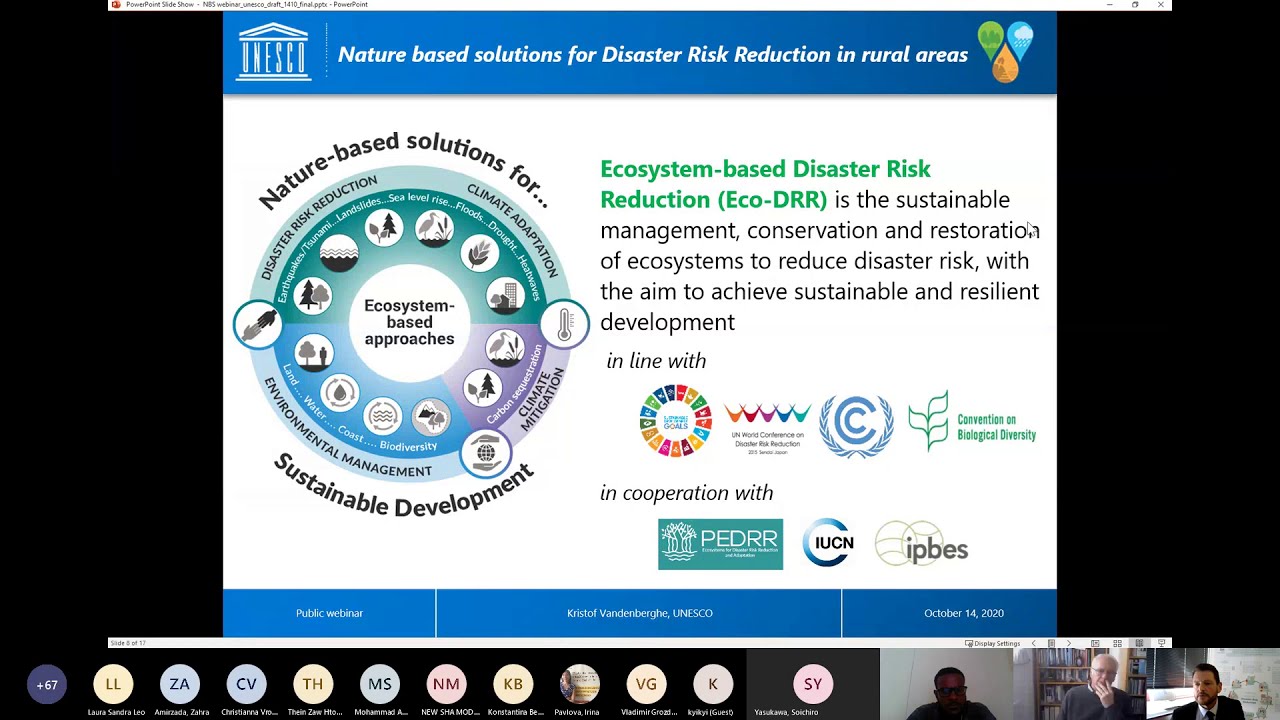 1st OPERANDUM webinar - Nature-based solutions for disaster risk ...