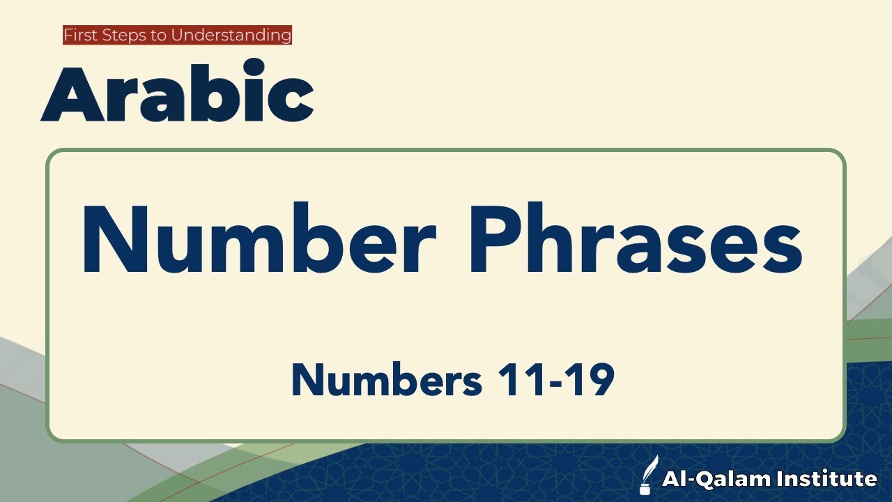 FSTU Arabic - Number Phrases: Numbers 11-19 - YouTube