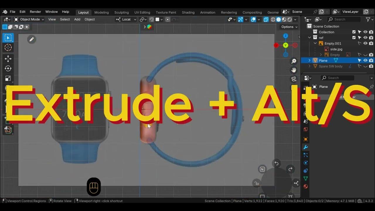 Blender 3D modeling Tips- [Extrude+Alt/S] Vs [Inset+Ctrl] شرح بليندر فرق بين #blender #blender3d ...