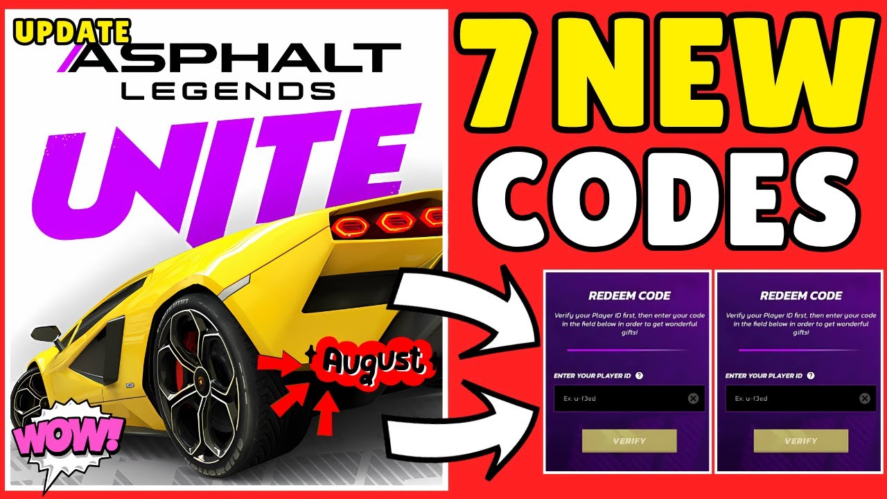 ⚠️ AUGUST CODES ⚠️ ASPHALT LEGENDS UNITE REDEEM CODES 2025 || ASPHALT ...