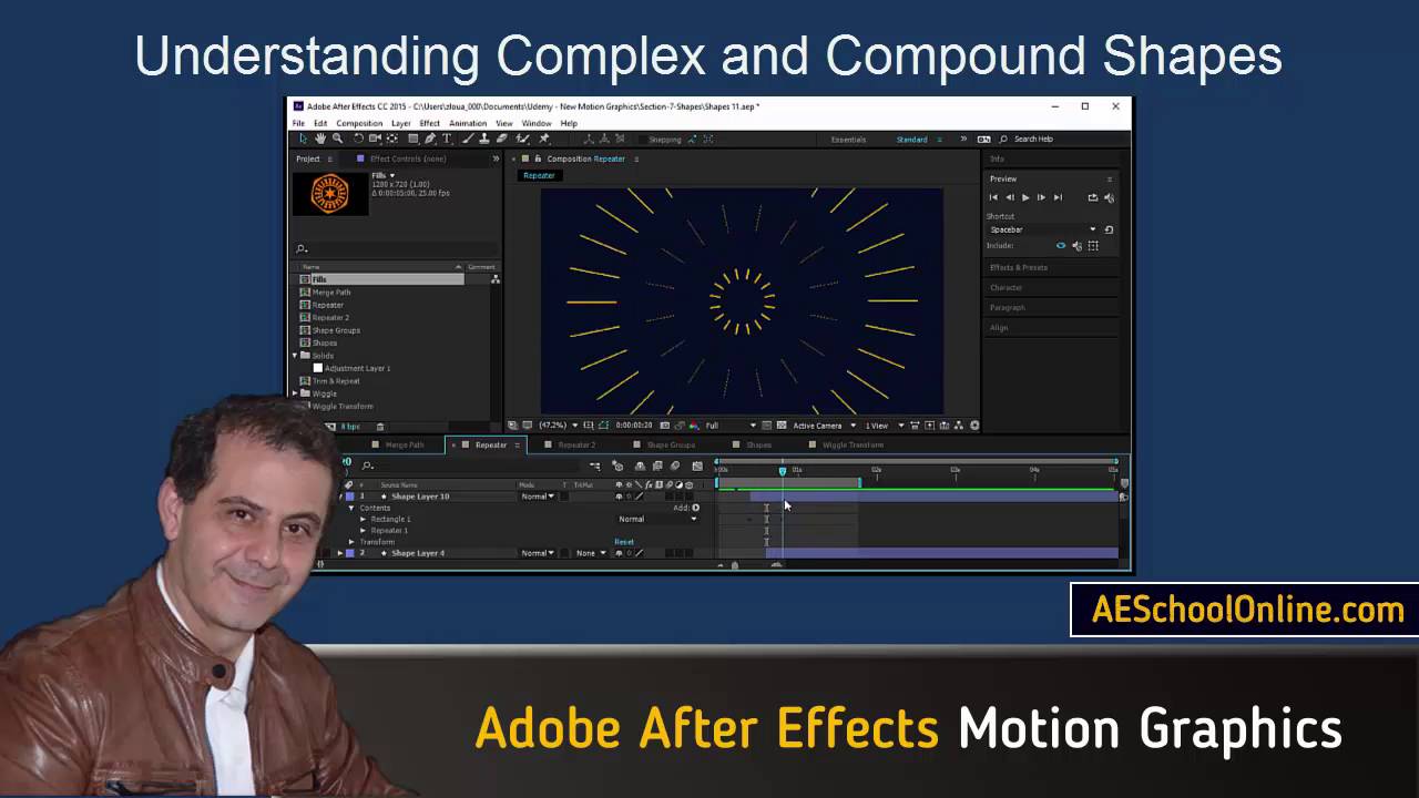 After Effects Tutorial - Complex and Compound Shapes - YouTube