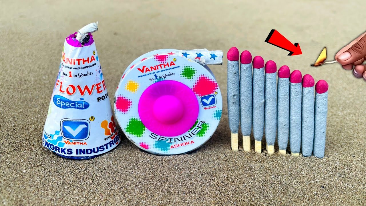 Diwali Anar Vs Ground Chakkar Vs Matchstick Chain Reaction Domino ...