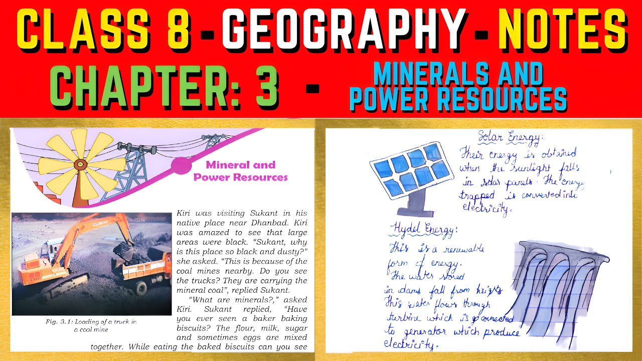 Mineral and Power Resources - Class 8 Geography | Chapter 3 | CLASS ...