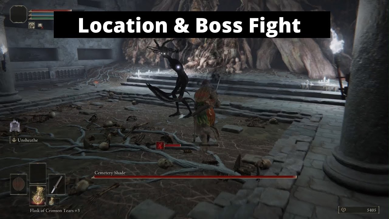 Elden Ring - Tombsward Catacombs & Cemetery Shade Location Guide (Lever ...