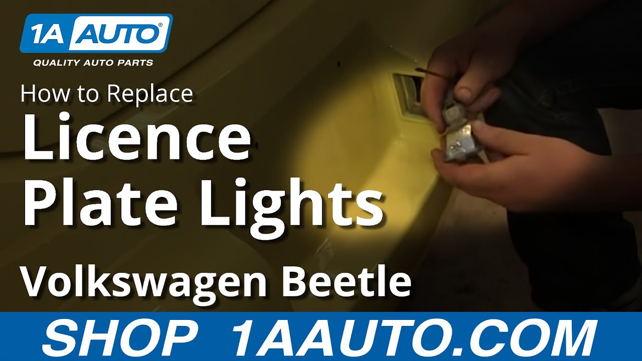 How To Replace License Plate Light 98-10 VW Volkswagen Beetle - YouTube