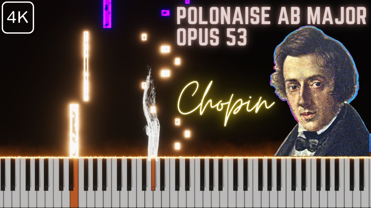 CHOPIN Polonaise Ab major, Opus 53 (HEROIC) - Piano Score in 4K #chopin ...